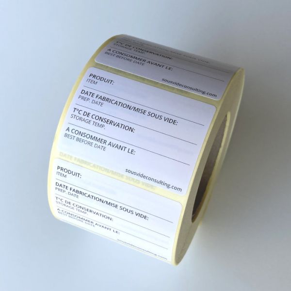 Traceability Labels for sous vide cooking